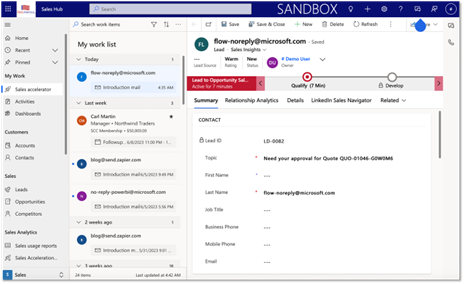 Dynamics 365 for Sales - Features, Benefits, & Example