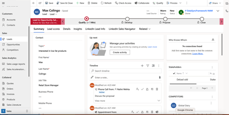 Dynamics 365 for Sales - Features, Benefits, & Example