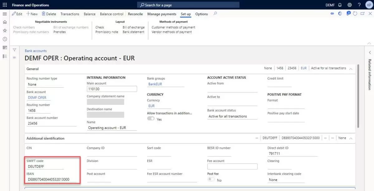 Generating SEPA/ISO 20022 (Credit Transfer) Payment File using D365 Finance